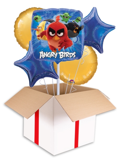 Square Angry Birds Balloon delivered inflated in UK