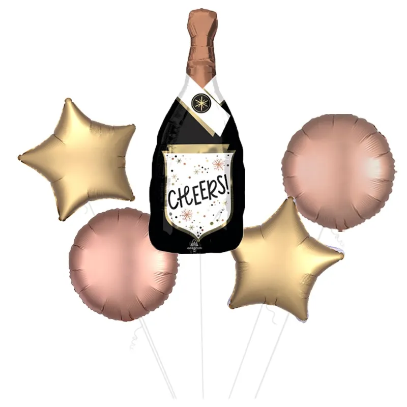 Cheers Confetti Bubbly Bottle Supershape Balloon